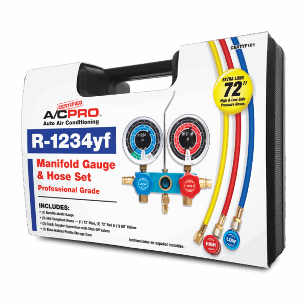 Certified A/C Pro® R-134a Manifold Gauge & Hose Set - A/C Recharge Kits