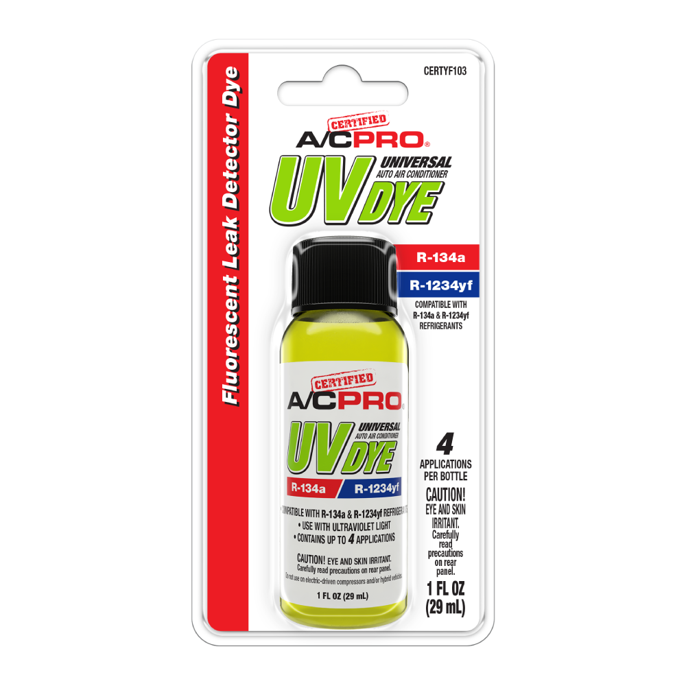 Certified A/C Pro® R-1234yf Leak Detector Dye - A/C Recharge Kits