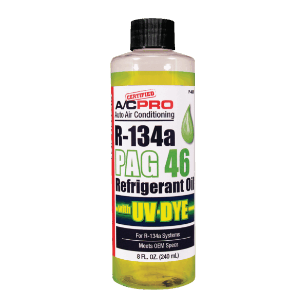 Certified A/C Pro® R-134a PAG 46 Low Viscosity Refrigerant Oil With UV ...