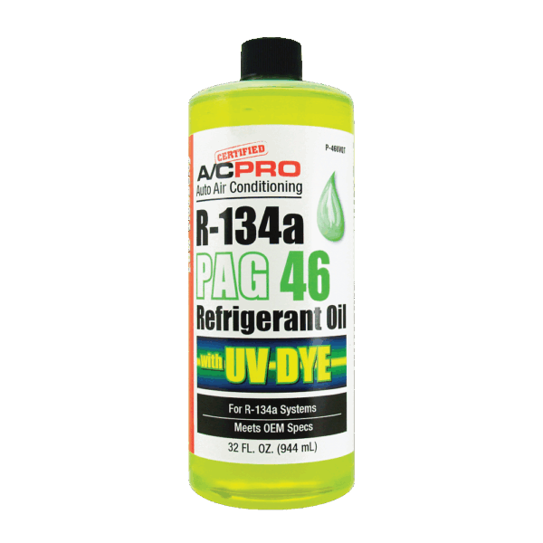 Certified A/C Pro® R-134a PAG 46 Low Viscosity Refrigerant Oil With UV ...